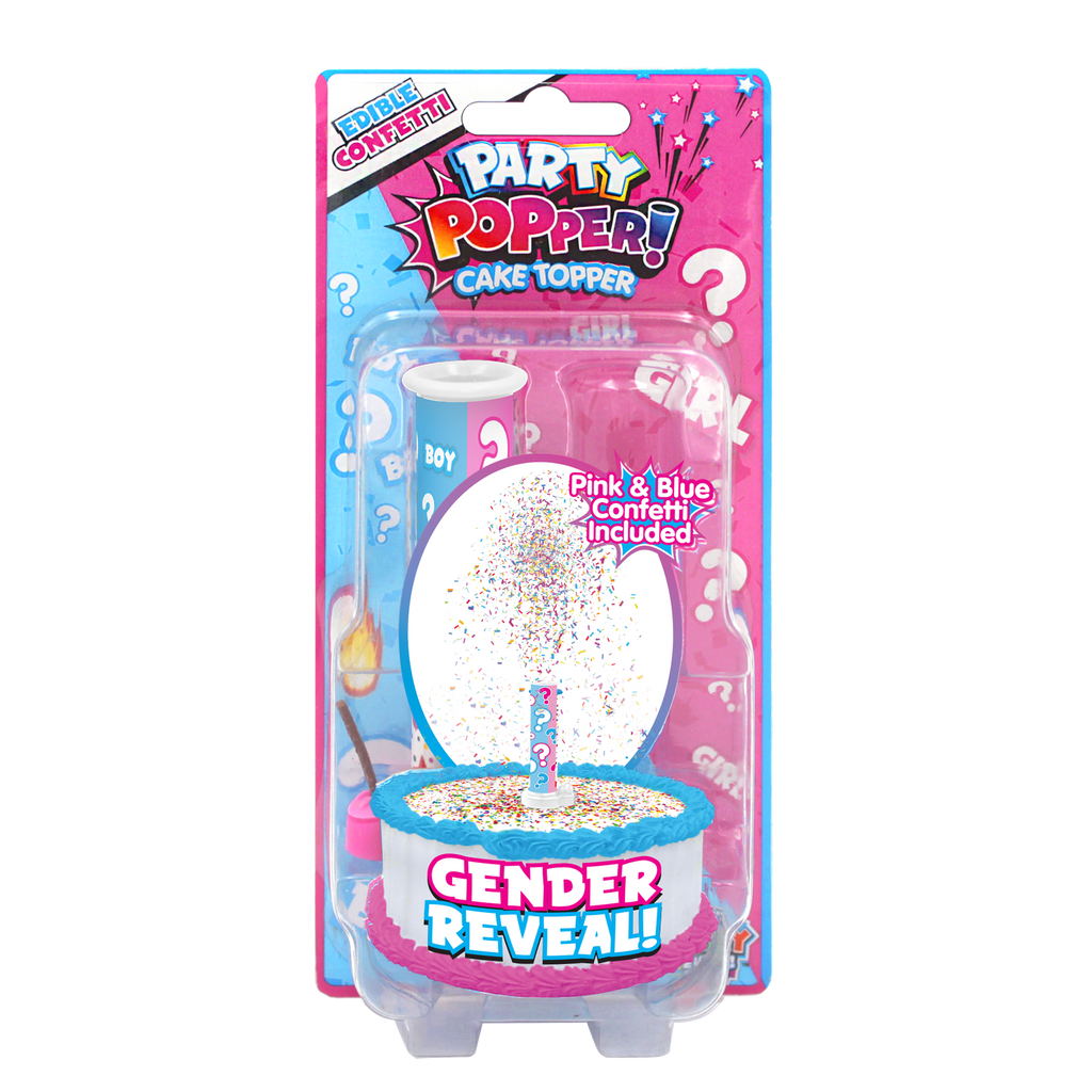 Party Popper Cake Topper Gender Reveal Best Party Ever